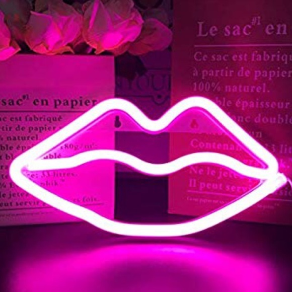 Wall Decor | Neon Pinklips Wall Signs Led Decorative Lights | Poshmark
